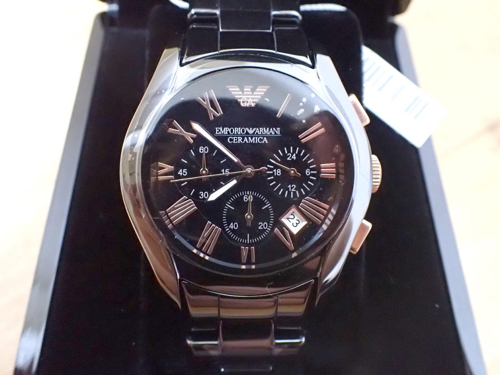 腕時計 EMPORIO ARMANI CERAMICA AR1410 エンポリオ アルマーニ セラミカ クォーツ ブラック 黒 メンズ ...