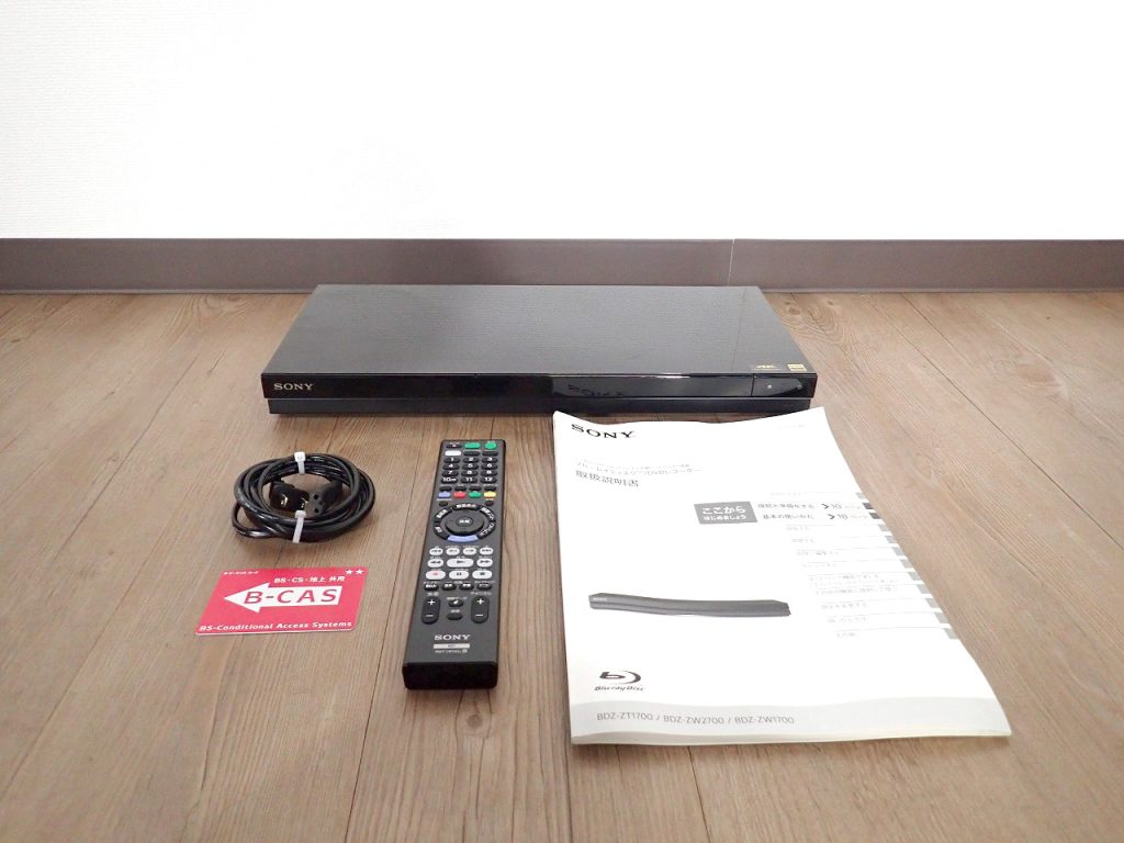 ブルーレイレコーダー SONY BDZ-ZW1700 ソニー 1TB 4Kブラビアモード DVDプレーヤー B-CAS リモコン RMT-VR110J 2020年 - リサイクルショップ良品 ...