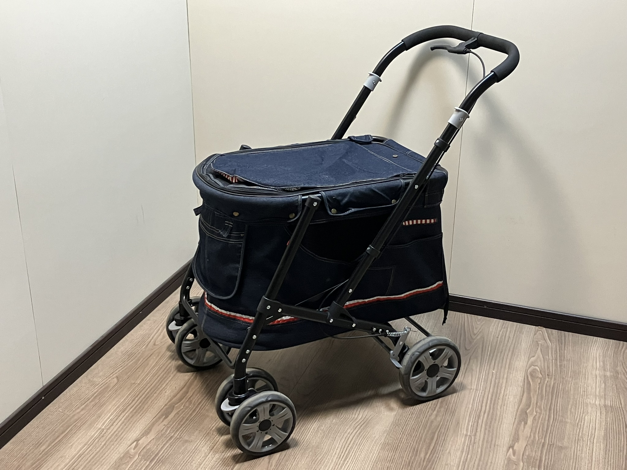 Bonbi ボンビアルコン DECA PROGRE プログレ 折りたたみ可 ペットバギー ペットカート デニム柄 - リサイクルショップ良品企画-買取実績