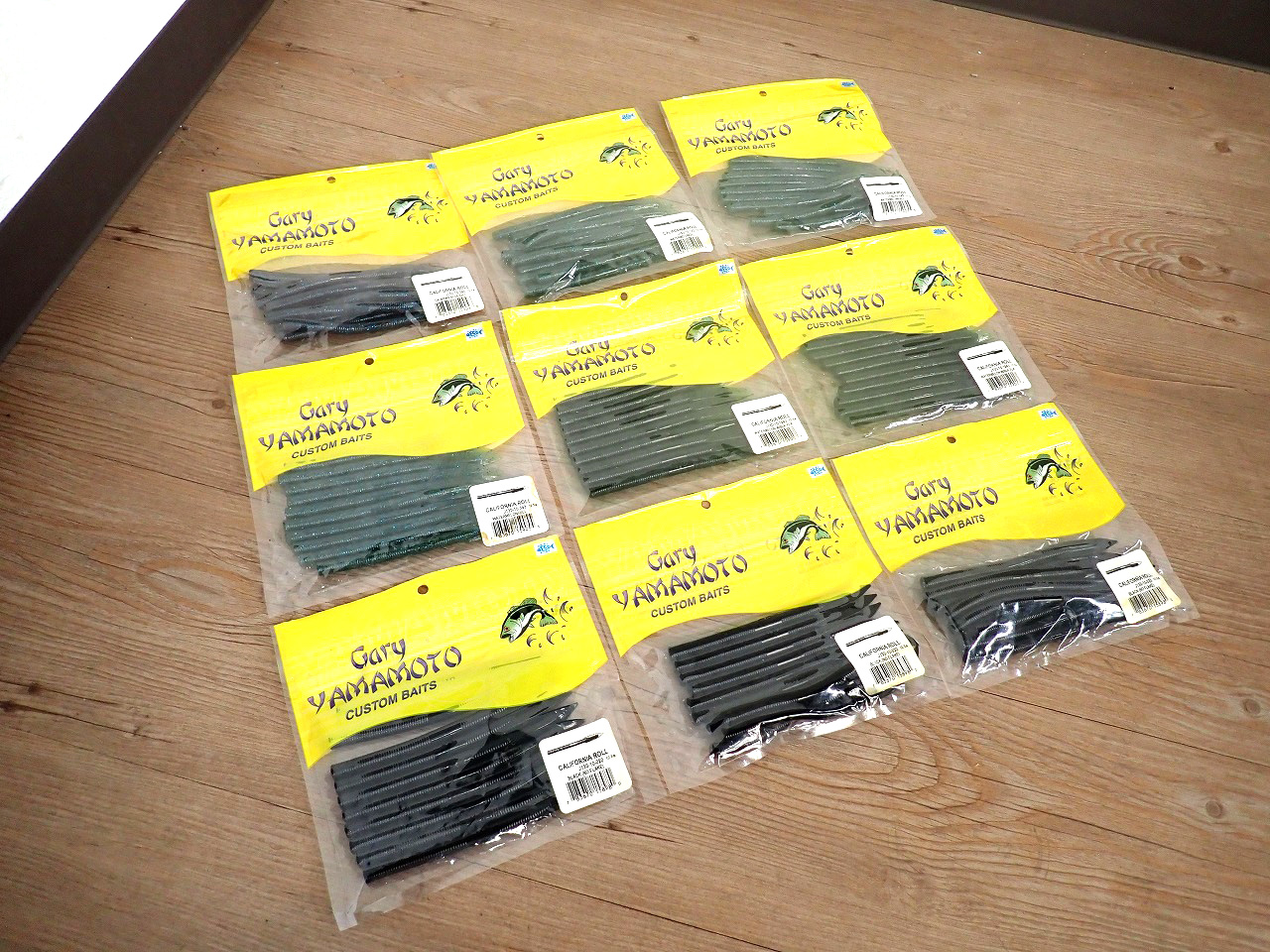 ワーム Gary Yamamoto CALIFORNIA ROLL ゲーリーヤマモト 9袋セット カリフォルニアロール J130-10 ...