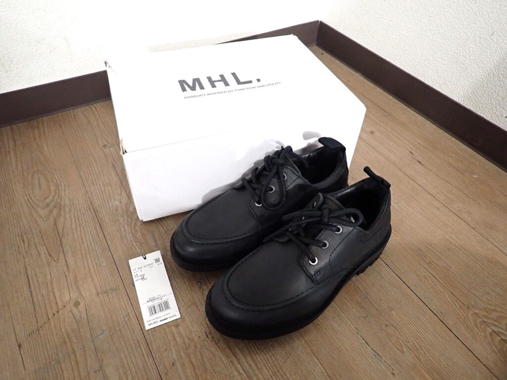 靴 MHL. 595-3270502 エムエイチエル SCHOOL SHOES スクールシューズ サイズ4 23.0～23.5cm レザー ウィメンズ スニーカー ブラック - リサイクル ...